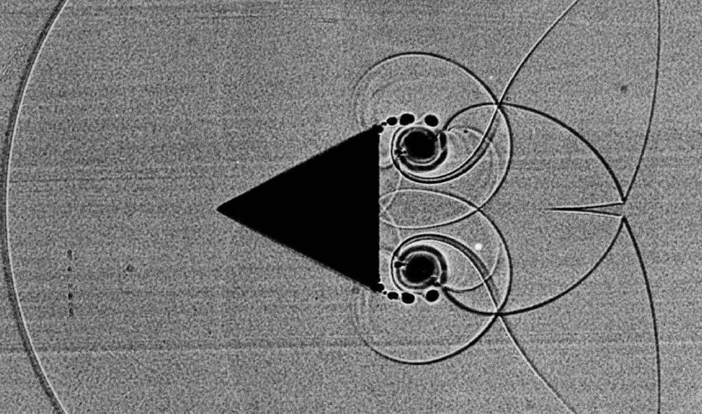 10. Shock waves · An album of computational fluid motion